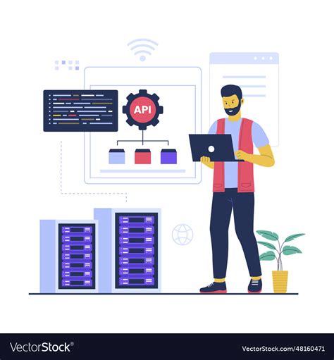 Concept Of Application Programming Interface Vector Image