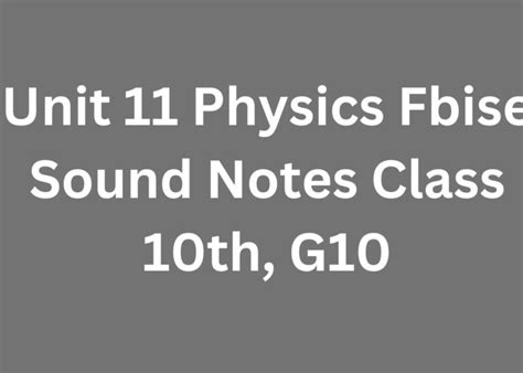 Unit 15 Electromagnetism Fbise Physics Notes Class 10th