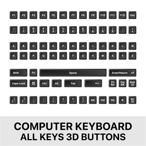 Keyboard Keys Royalty Free Vector Image Vectorstock