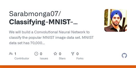 GitHub Sarabmonga Classifying MNIST Image Data CNN We Will Build A Convolutional Neural