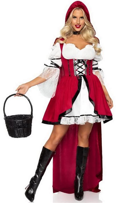 Gothic Red Riding Hood Costume Spicy Lingerie