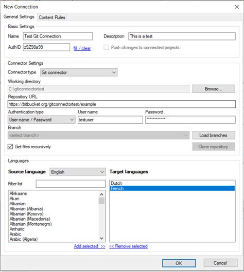 How To Set Up A Git Connection In The Content Connector Memoq Help Center