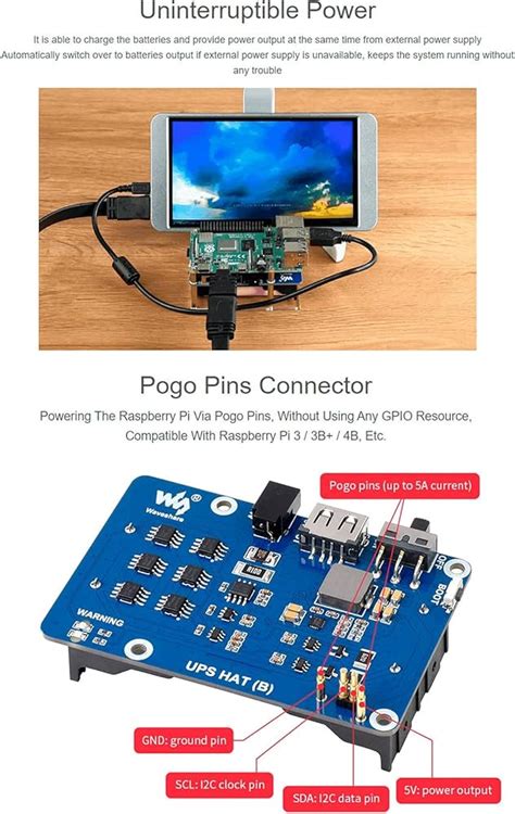 Ups Hat B For Raspberry Pi V Uninterruptible Power