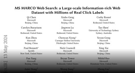Robin Gras On Linkedin Paper Page Ms Marco Web Search A Large Scale Information Rich Web…