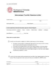 Intercampus Transfer Letter 1 Office Of Global Services