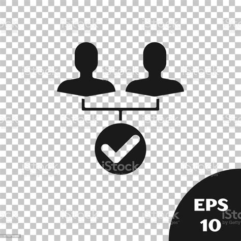 투명 한 배경에 격리 된 블랙 프로젝트 팀 기본 아이콘입니다 비즈니스 분석 및 계획 컨설팅 팀 워크 프로젝트 관리 벡터 일러스트레이션 개념에 대한 스톡 벡터 아트 및 기타