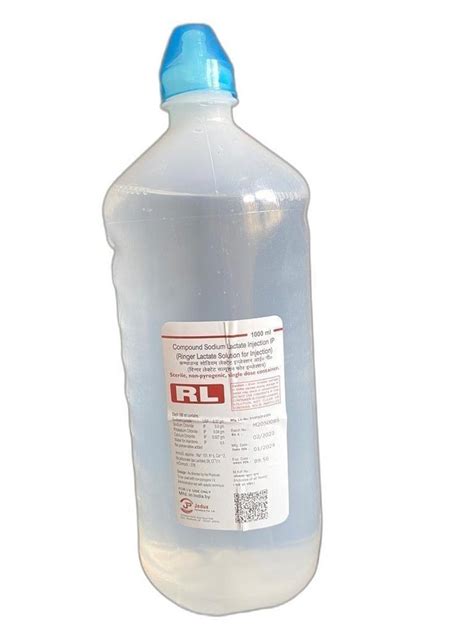 Isotonic Rl Compound Sodium Lactate Ip Injection Packaging Size 1000ml At Rs 29 Bottle In New