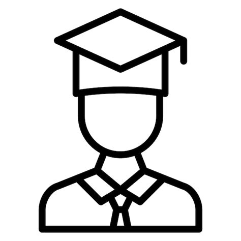 Premium Vector Student Male Line Illustration