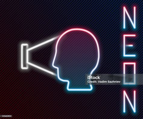 검은 색 배경에 격리 빛나는 네온 라인 얼굴 인식 아이콘 얼굴 식별 스캐너 아이콘입니다 얼굴 Id 사이버 보안 개념 다채로운 개요 개념 벡터 감지기에 대한 스톡 벡터 아트