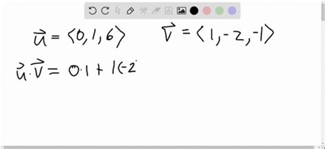 SOLVED Determining Orthogonal And Parallel Vectors Determine Whether U And V Are Orthogonal