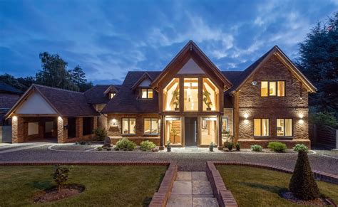 traditional style oak frame home with masonry facade build it