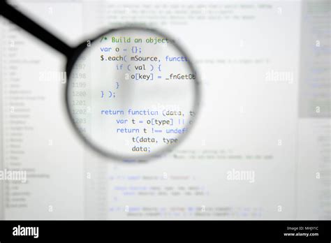 Real Java Script Code Developing Screen Programing Workflow Abstract