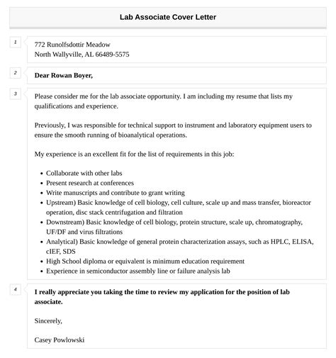 Lab Associate Cover Letter Velvet Jobs Lab Associate Cover Letter Velvet Jobs