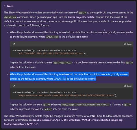 blazor security node azure portal guidance updates · issue 24594 · dotnet aspnetcore docs · github