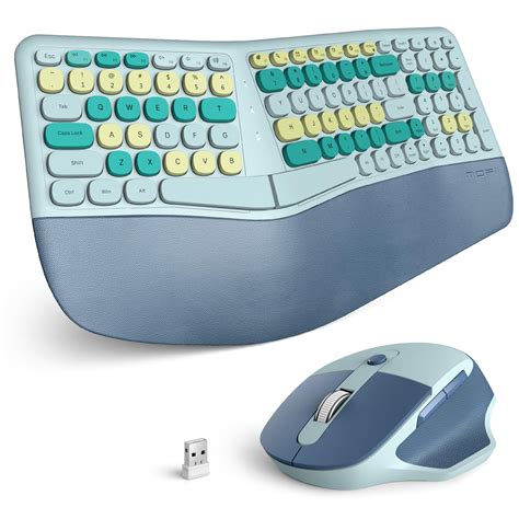 Buy Mofii Wireless Ergonomic Keyboard And Mouse Combo Comfortable Split Keyboard With Curved
