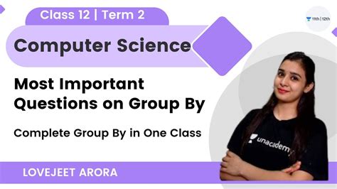 Important Questions On Group By Group By In One Class Class 12 Csip Term 2 Lovejeet Arora