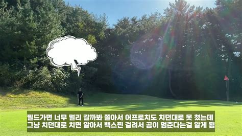 어프로치 쫄지 말고 그냥 치면 알아서 백스핀 걸림 골린이 백돌이 Golf 골프 골프스윙 골프연습 골프는재밌어