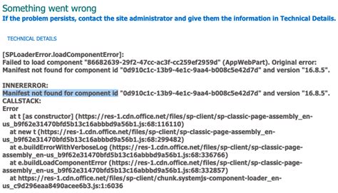 Sharepoint Manifest Load Error Spfx And React Microsoft Qanda