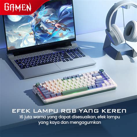 Jual GAMEN Keyboard Mechanical Gaming Struktur Gasket Keys Titan Pro Linear Switch Creamy