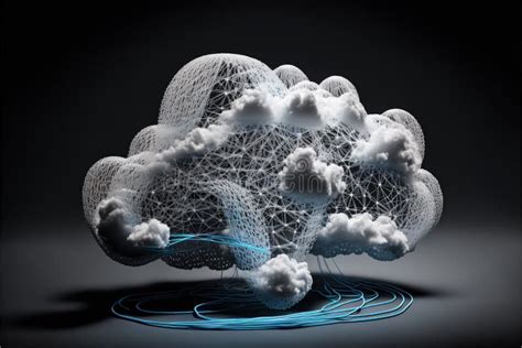 It Internet Cloud Computing Storage Technology Cyberspace Concept Ai Generated Stock