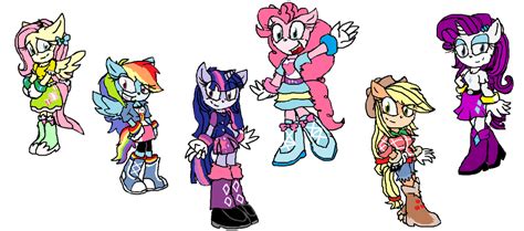 Mlp Fim Mane 6 Sonic Style By Sonicwarriors7 On Deviantart