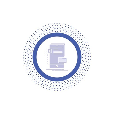 Frontend Interface Mobile Phone Developer Glyph Icon Vector