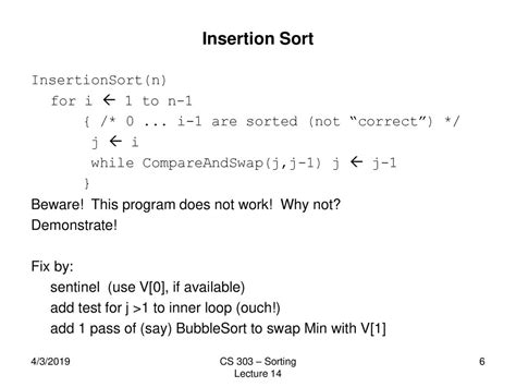 Sorting Problem Definition Silly Sort Bubble Sort Selection Sort Ppt