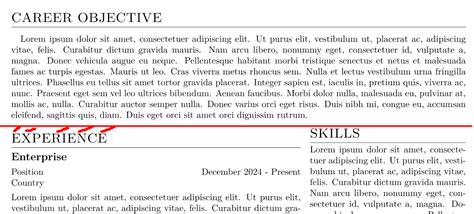 Two Column Paracol Vertical Misalignment If Its Not The Only Element In The Page Tex