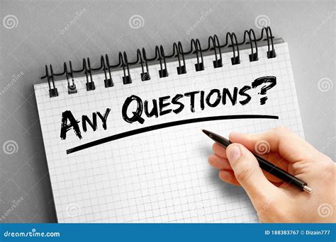 Any Questions Text Business Concept Background Stock Image Image Of