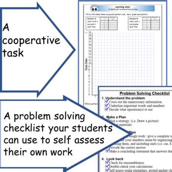 Identifying Linear And Non Linear Patterns 3 Part Lesson And Coloring Sheet