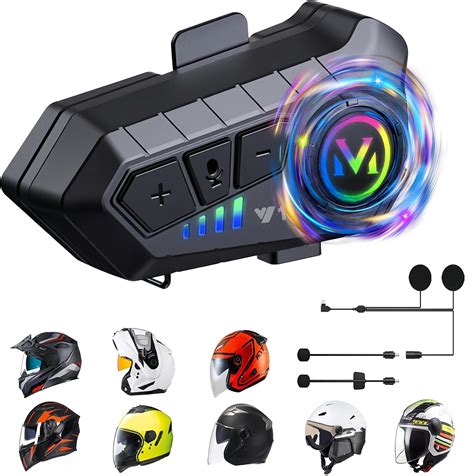 Motorcycle Helmet Bluetooth Headset With Great Sound Loud Thin 1000mah Battery To