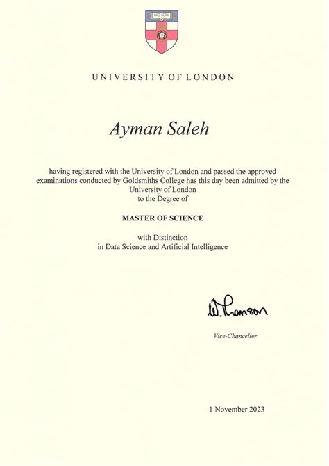 Ayman Saleh On Linkedin Datascience Ai Graduation Universityoflondon 11 Comments