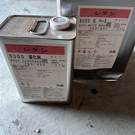 未使用関西ペイントマリン レタン6000 白 ウレタン塗料 ホワイト 2液 ポリウレタン塗料 硬化剤セット 16kg 新品未開封の落札情報
