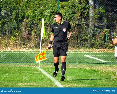 Football Assistant Referee On The Pitch Editorial Photo Image Of