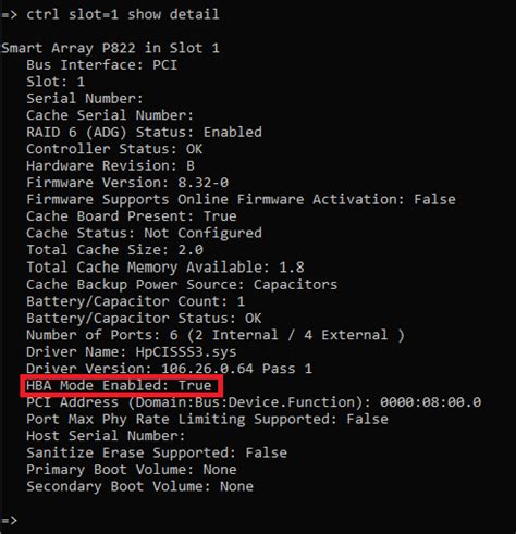 Hp Proliant Smart Array P With HBA Mode Server Fault