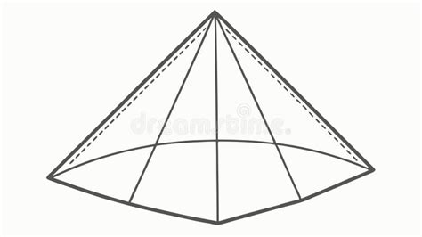 Wireframe Outline Structure Of A Square Pyramid Vector Design Generative Ai Stock Vector