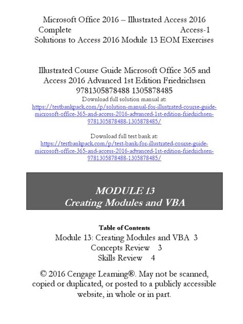 Illustrated Course Guide Microsoft Office 365 And Access 2016 Advanced 1st Edition Friedrichsen