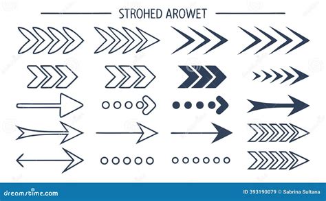 Diverse Arrow Cursors Vector Set Different Shapes Styles And Concepts Arrows Single Color