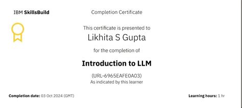 Likhita S Gupta On Linkedin Excited To Have Completed The ‘introduction To Large Language Models