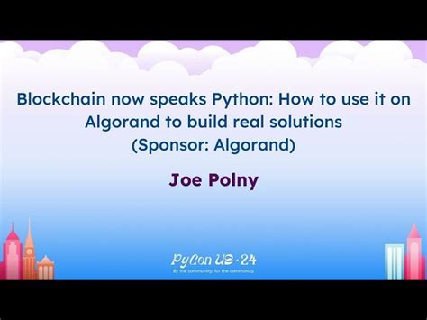 Free Video Blockchain Speaks Python Building Real Solutions On