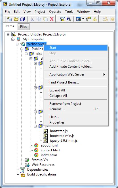 Etching Pathways LabVIEW Web Services With Twitter Bootstrap