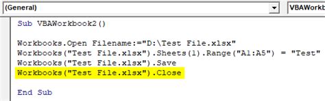 VBA Workbook How To Use Workbook Object In Excel VBA
