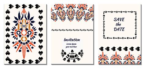 커버 로얄 인사말 디자인 웨딩 디자인 이나 인사말 카드 어떤 목적을 위한 Ikat 장식 현대 템플릿 0명에 대한 스톡 벡터 아트 및 기타 이미지 Istock