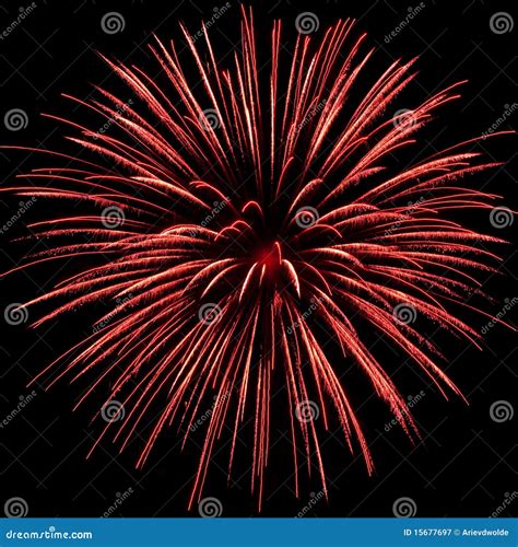 A Red Firework Explosion Stock Image Image Of Burst 15677697