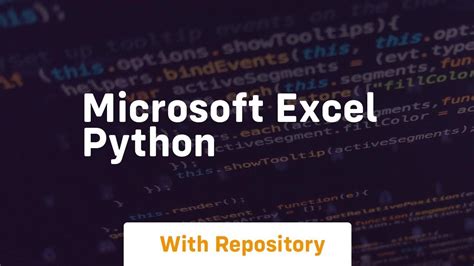 Microsoft Excel Python Youtube