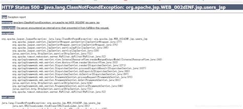 启动项目，访问报找不到类javalangclassnotfoundexception Orgapachejspwebersjsp项目可以启动访问