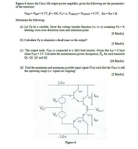 Figure 6 Shows The Class AB Output Power Amplifier Chegg Com