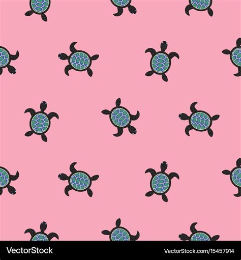 Turtle Seamless Pattern Royalty Free Vector Image