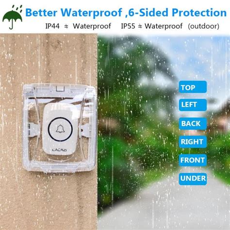 Waterproof Cover For Wireless Doorbell Outdoor Door Bell Smart Door Bell Ring Button Transmitter