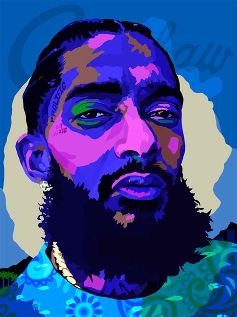 Nipsey Blue Nipsey Hussle Inspired Art Pop Art Prints Etsy